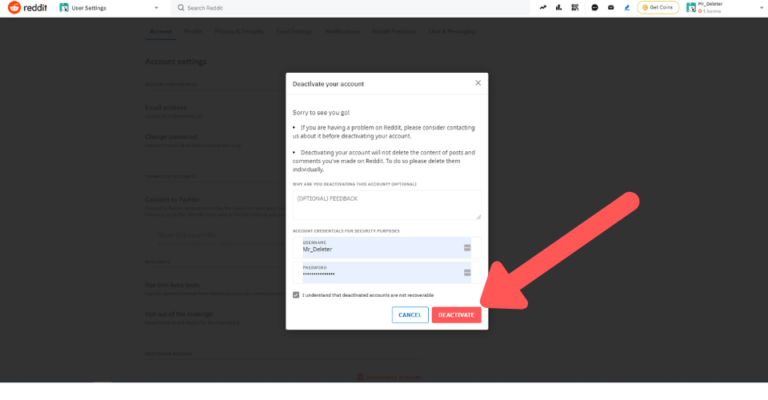 How to Delete Your Reddit Account in Less Than A Minute - Game Quitters